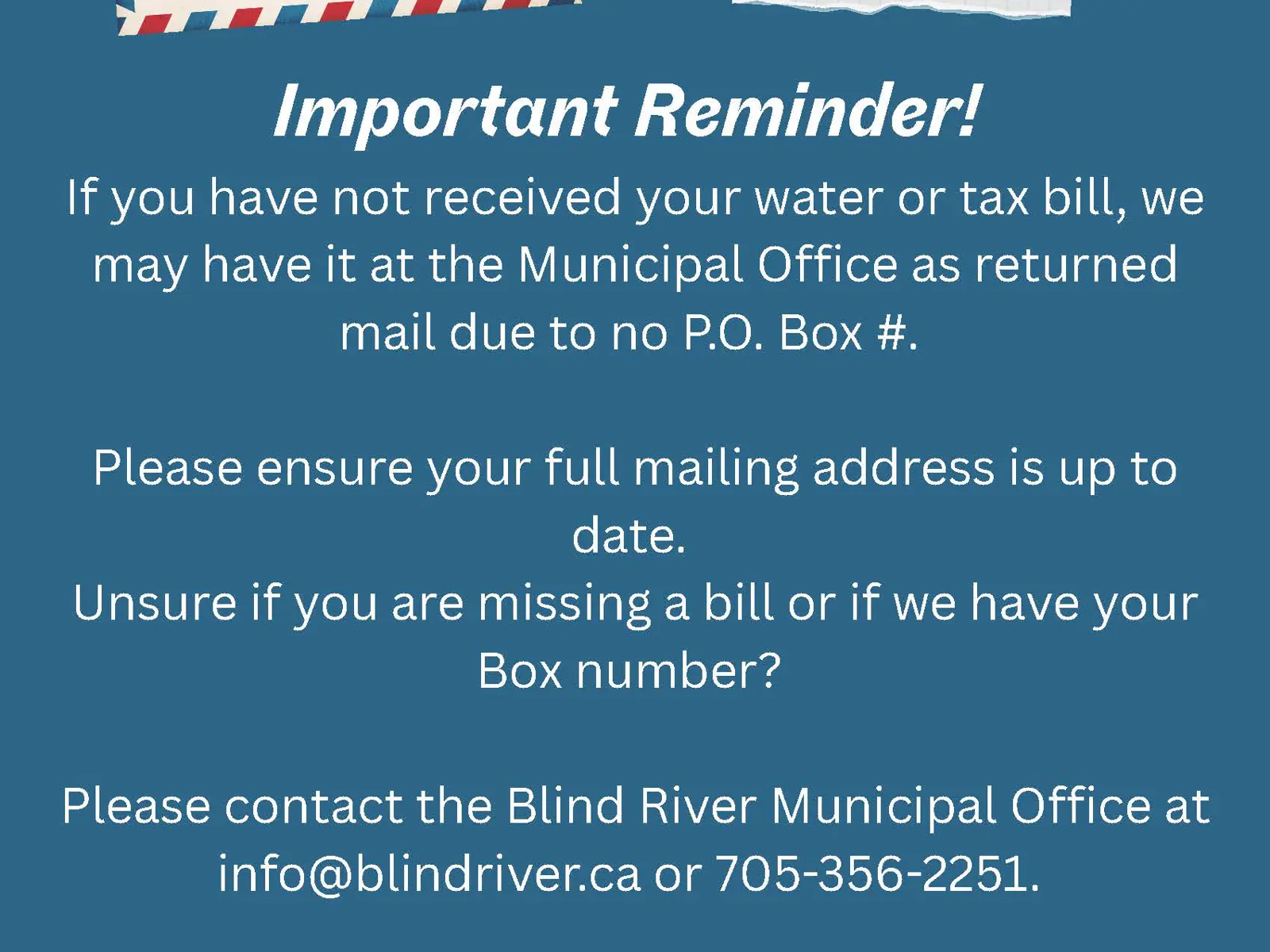 News | Town of Blind River